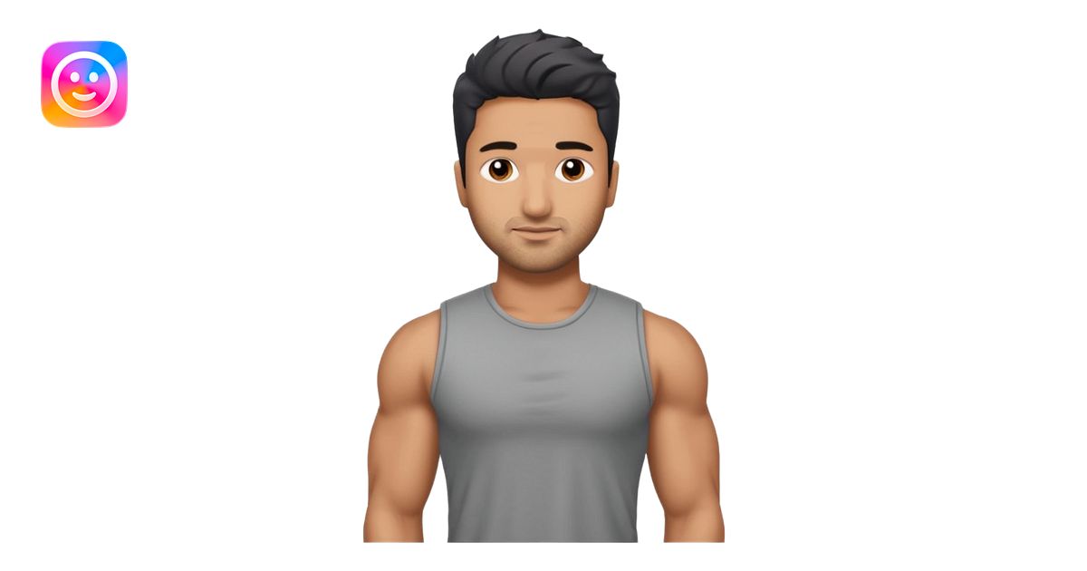 ipretty bratz emoji of vicky kaushal wearing a grey tee, muscular emoji ...