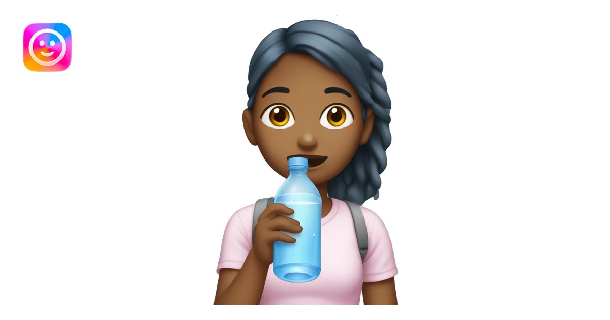 Girl drinking water emoji | AI Emoji Generator