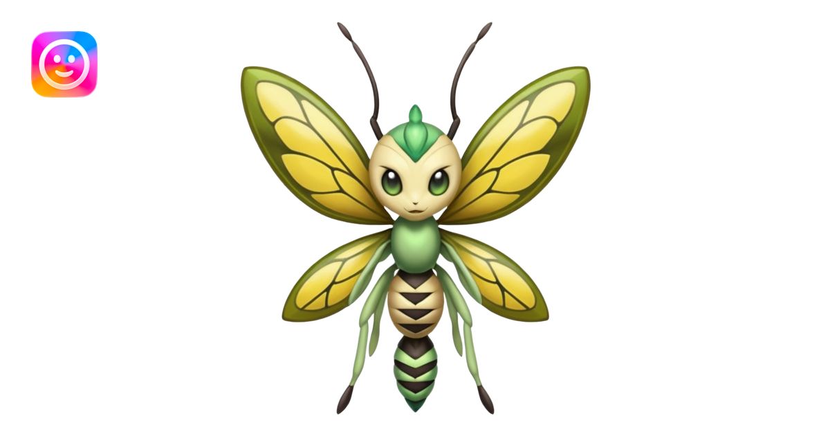 Meloetta-Beedrill-Celebi-fusion emoji | AI Emoji Generator