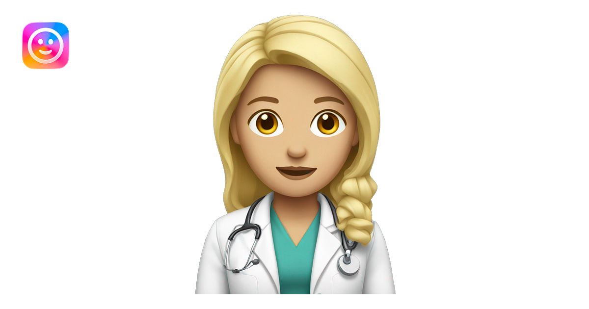 blonde female doc emoji | AI Emoji Generator
