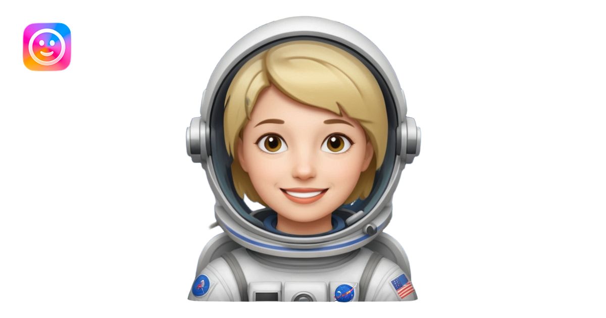 astranots without helmet woman emoji | AI Emoji Generator