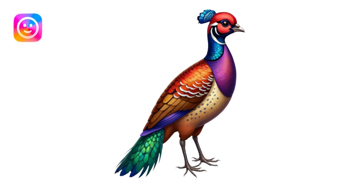 Chinese Ring-necked Pheasant emoji | AI Emoji Generator