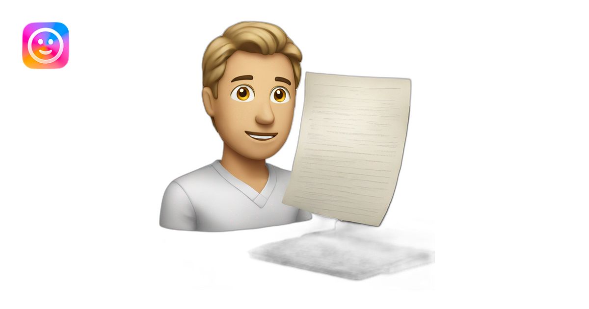 man near read document emoji | AI Emoji Generator