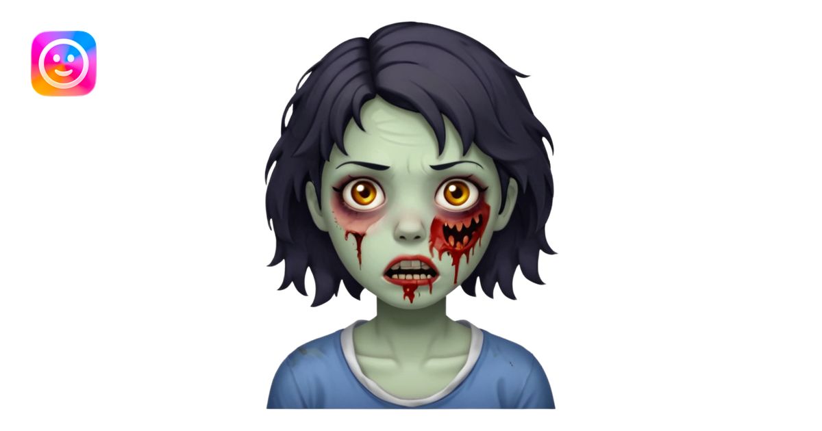 Zombie girl with bruises, she has a dark short wavy hair, she has a ...
