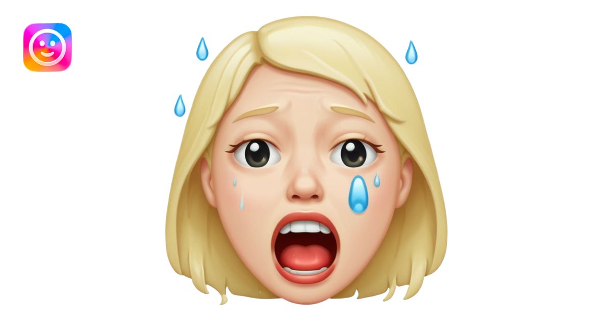 make a super sad face that its crying so hard that his mouth is super ...