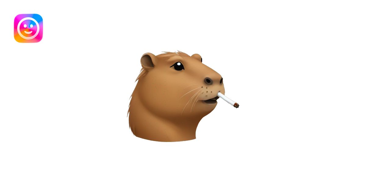 Capybara smoking emoji | AI Emoji Generator