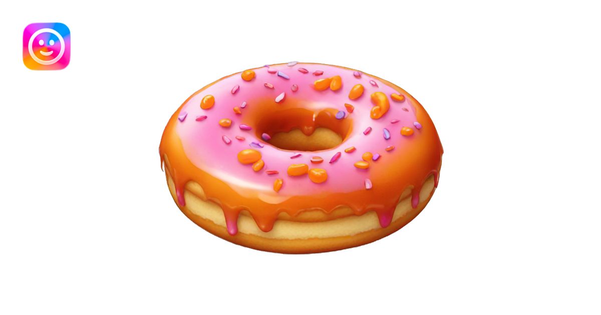 donut with orange glaze emoji | AI Emoji Generator