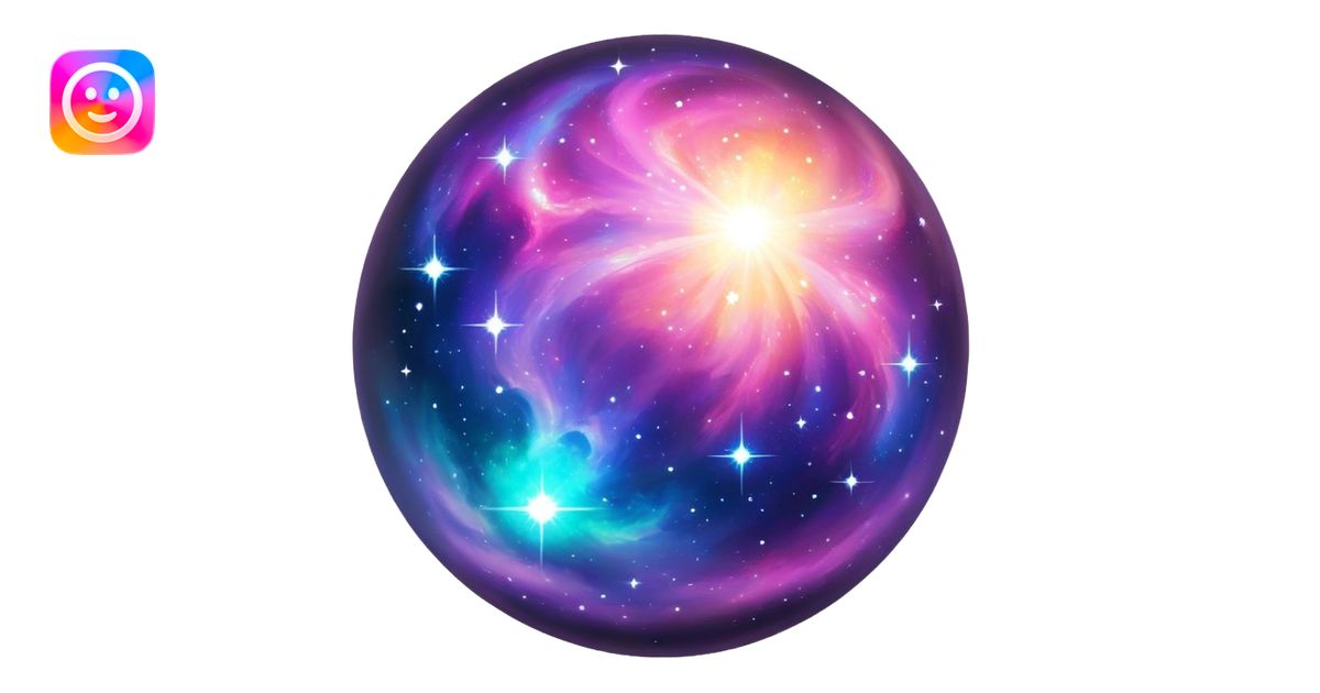 Sparkly Nebula galaxy orb emoji | AI Emoji Generator