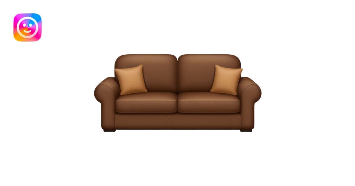 brown Aesthetic Couch Modern sofa emoji | AI Emoji Generator