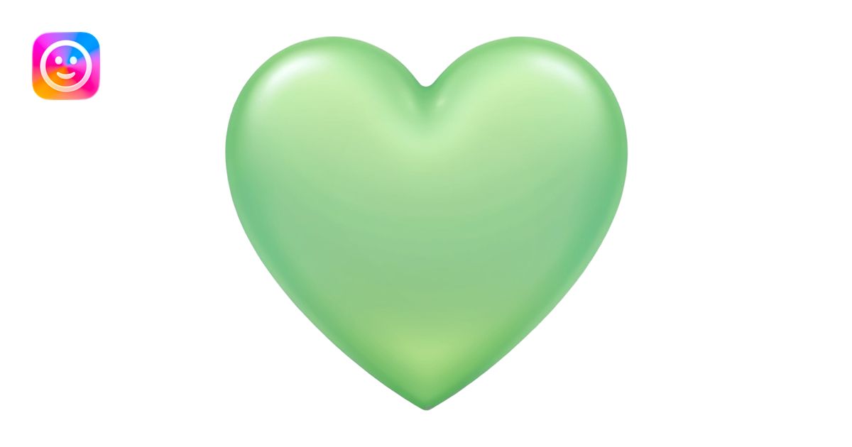 Pastel green heart emoji | AI Emoji Generator
