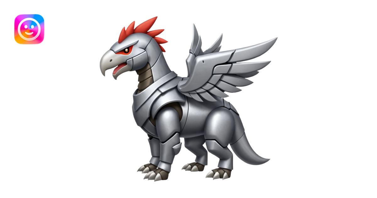 Skarmory-Rhyperior-Herdier-fusion (full body) emoji | AI Emoji Generator