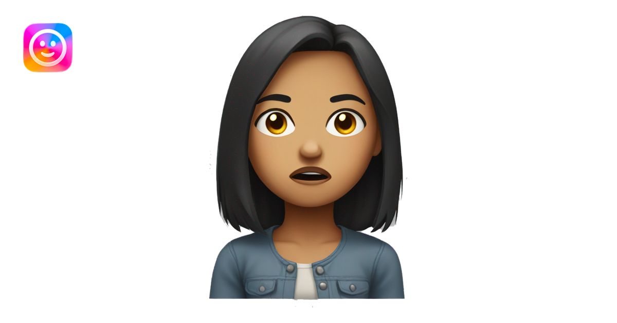 Angry short girl cute emoji | AI Emoji Generator