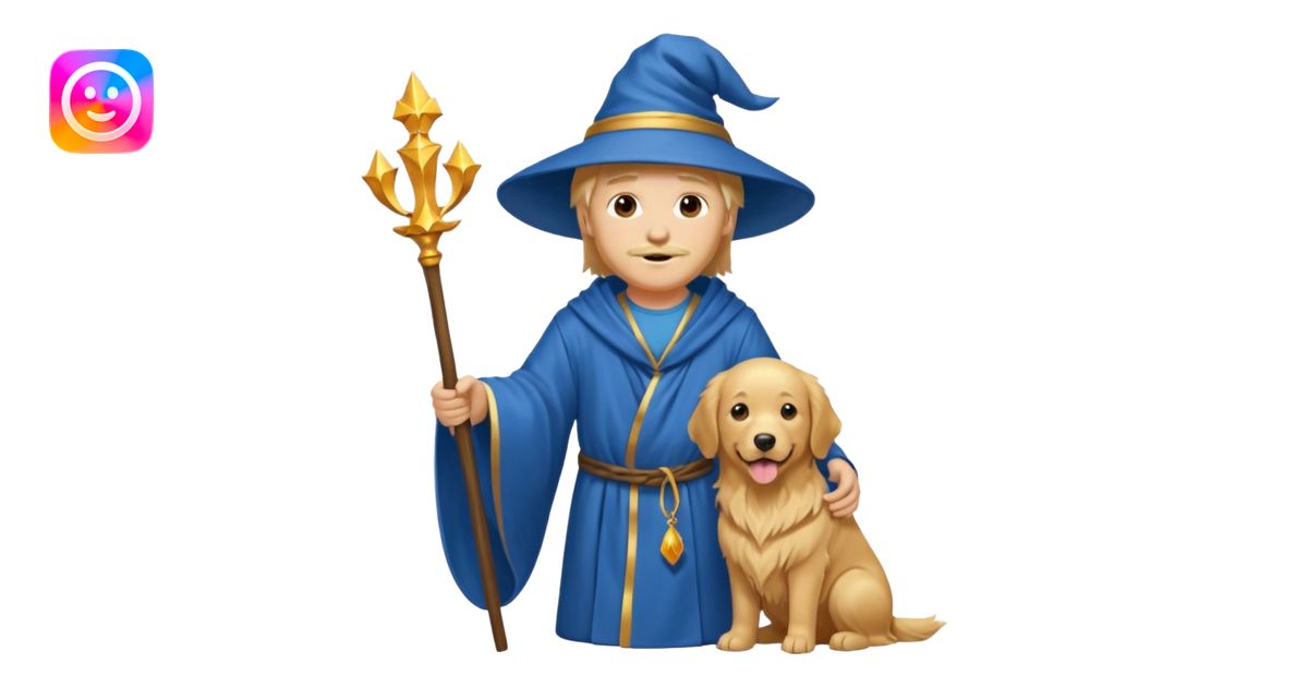 Wizard and dog emoji | AI Emoji Generator