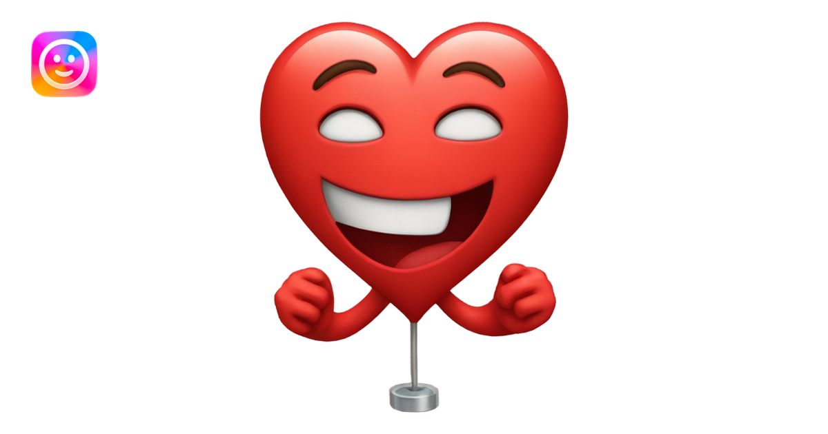 Red heart pumping emoji | AI Emoji Generator