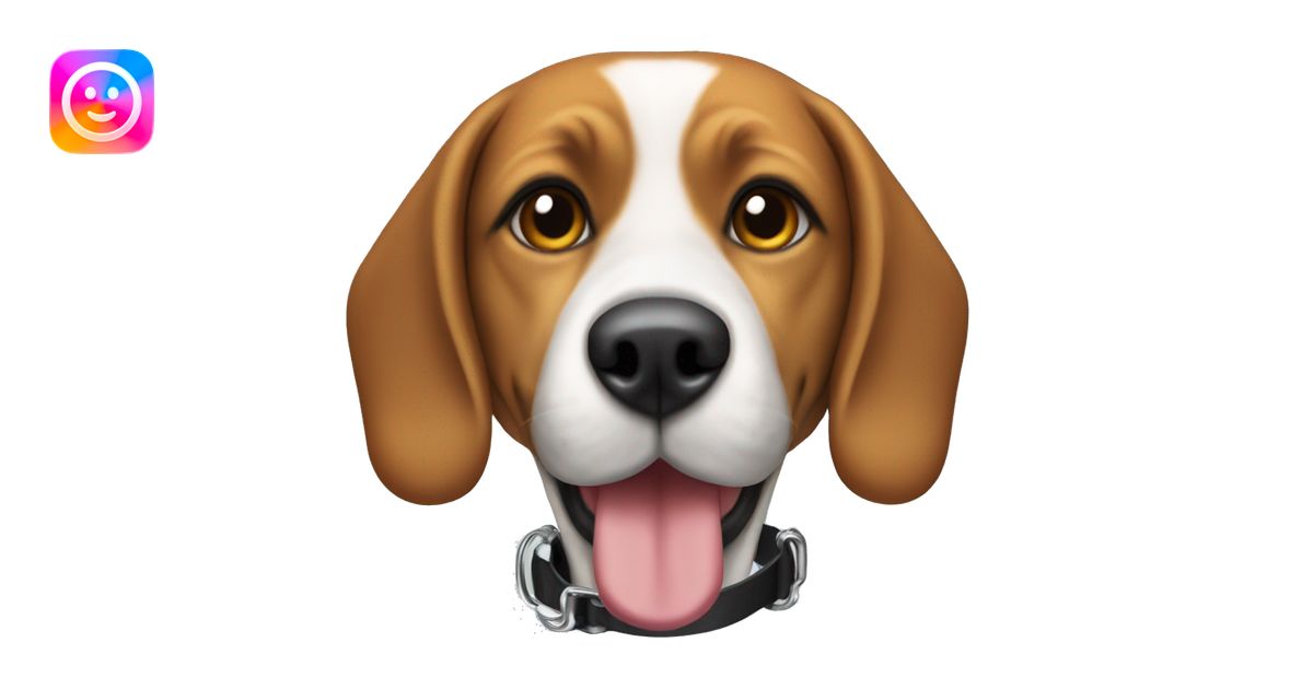 Beagle with a muzzle emoji | AI Emoji Generator