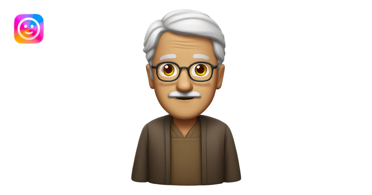 wise middle-aged man emoji | AI Emoji Generator