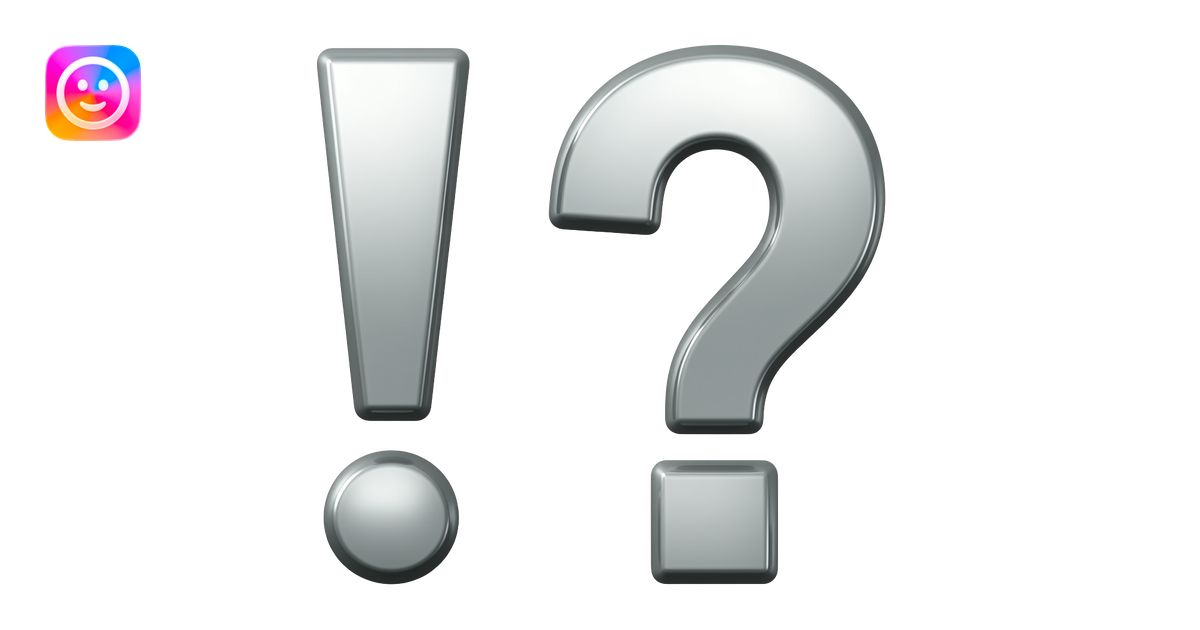Exclamation mark and question mark emoji | AI Emoji Generator