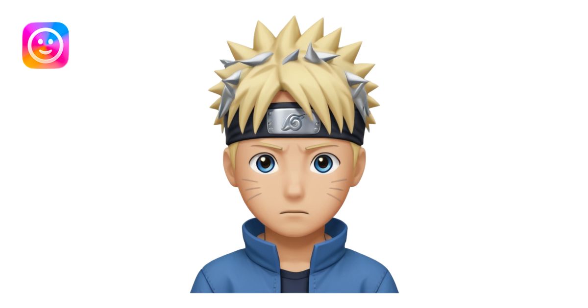 Naruto Anime style boy head emoji | AI Emoji Generator