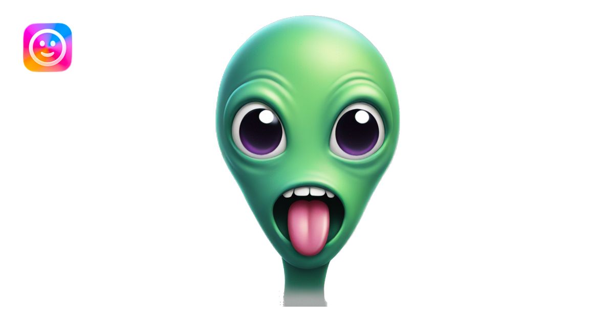 Alien with tongue out emoji | AI Emoji Generator