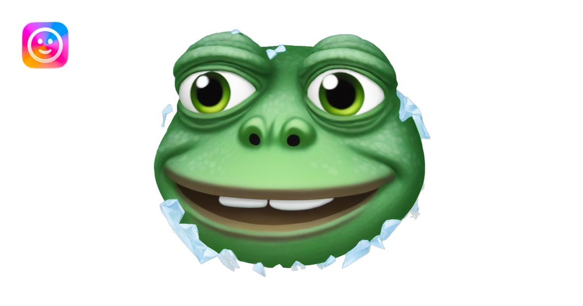 pepe the frog frozen cold emoji | AI Emoji Generator