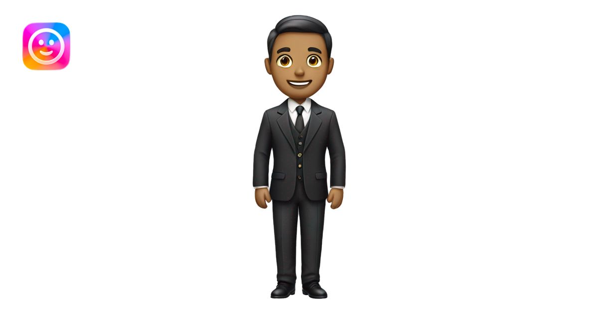 male tailor in formal attire emoji | AI Emoji Generator