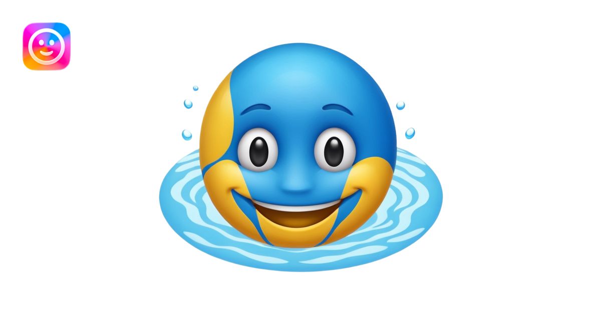 blue emojis fir swimming pool emoji | AI Emoji Generator