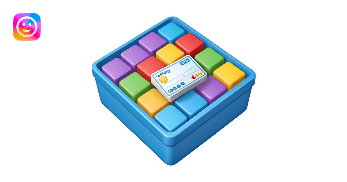 Create a blank lottery coupon clean and colorful emoji | AI Emoji Generator