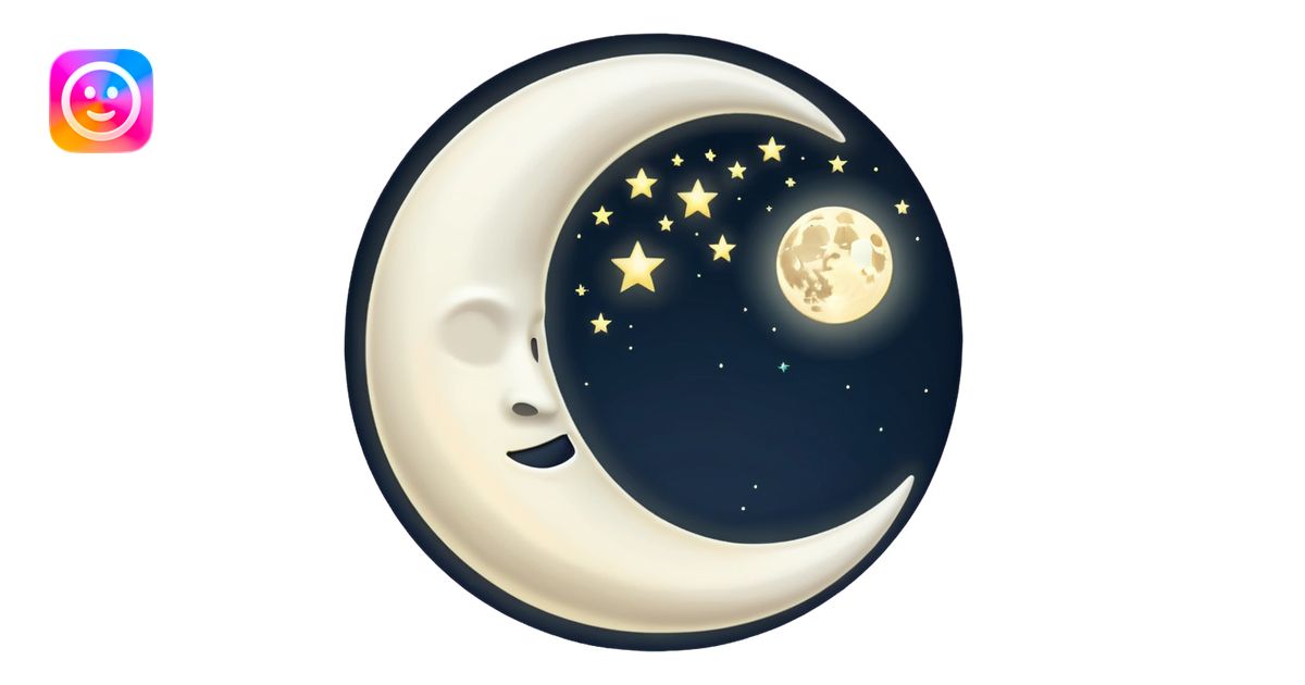 White moon without any face etc and thin moon emoji | AI Emoji Generator