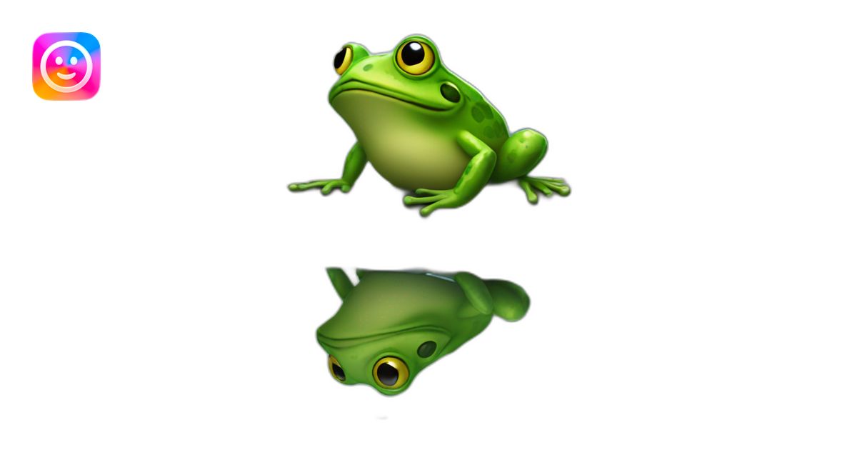 Frog walking down the river emoji | AI Emoji Generator