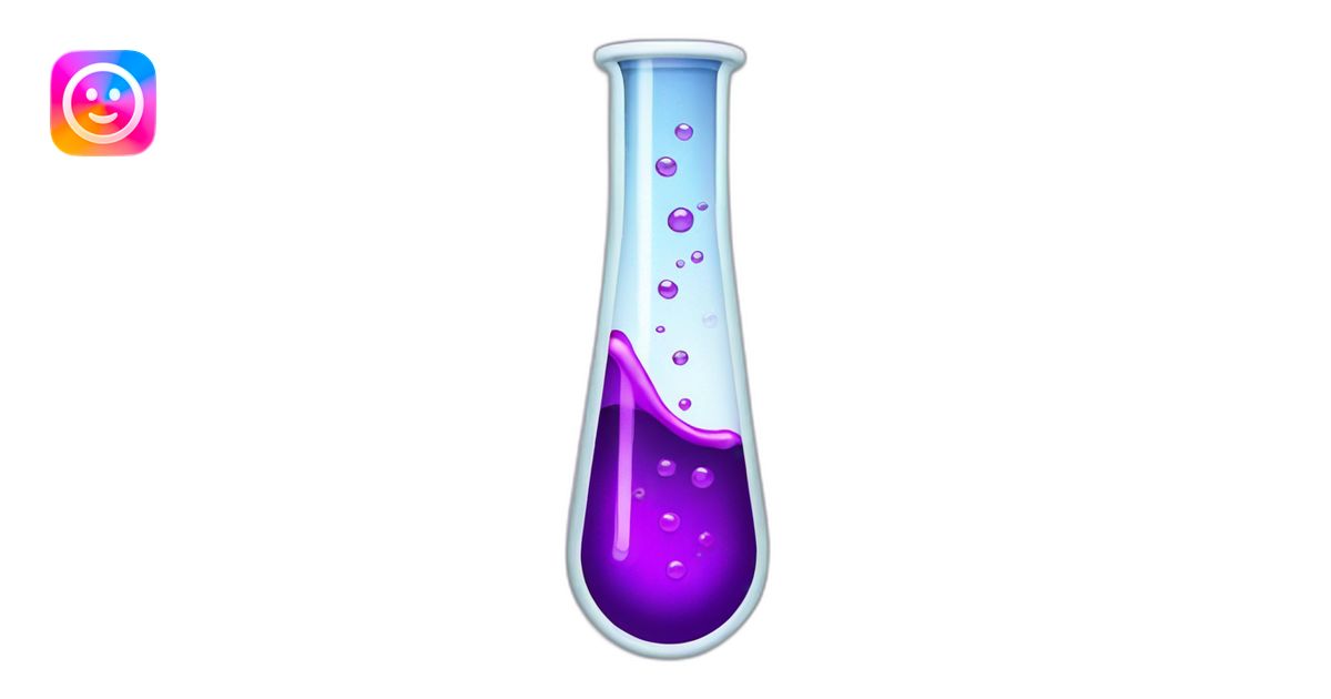 test tube with purple liquid emoji | AI Emoji Generator