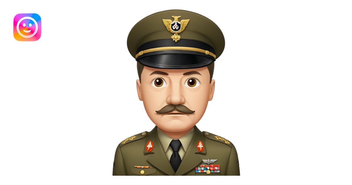 adolf hitler avec une moustache carée emoji | AI Emoji Generator