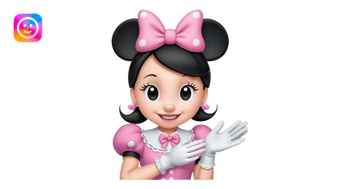 minnie mouse pink emoji | AI Emoji Generator