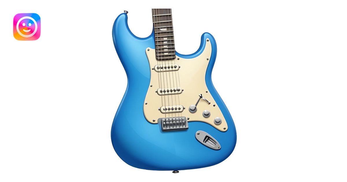 Blue electric guitar emoji | AI Emoji Generator