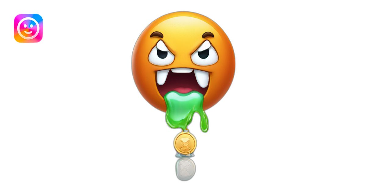angry slime with silver medal emoji | AI Emoji Generator