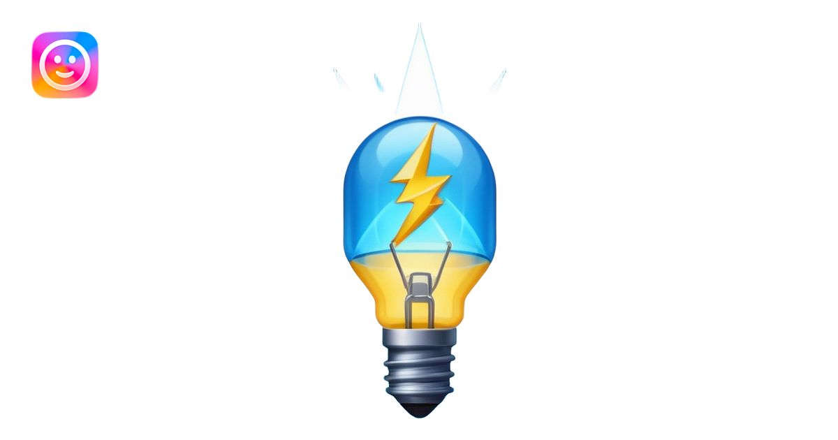 A light blue thunder emoji | AI Emoji Generator
