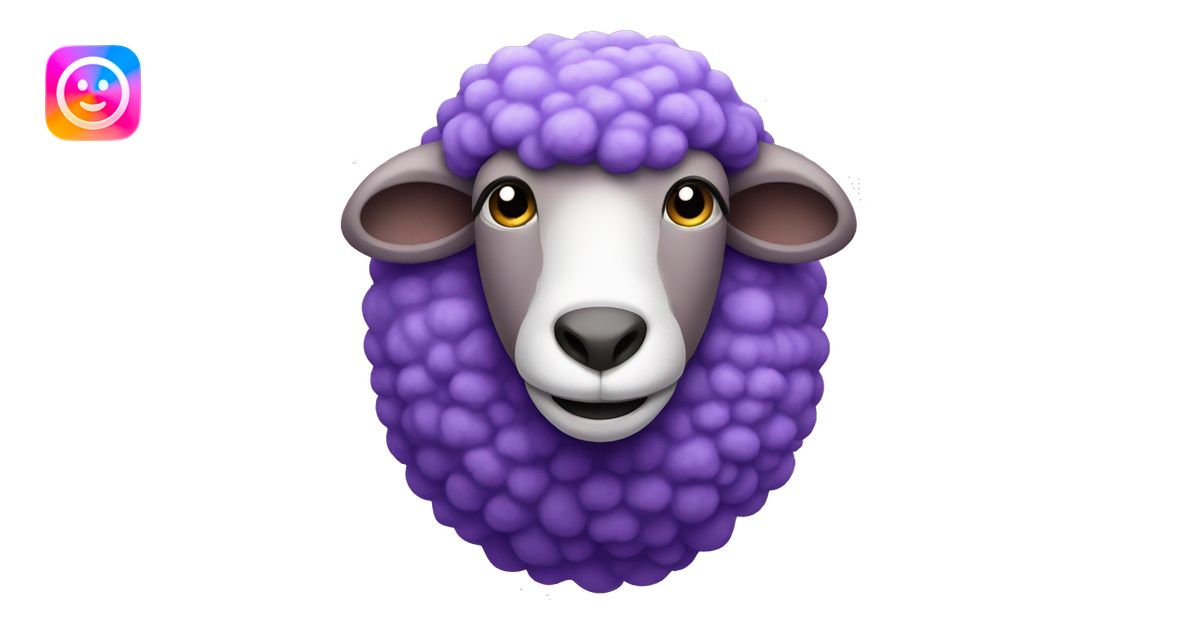 Purple sheep emoji | AI Emoji Generator