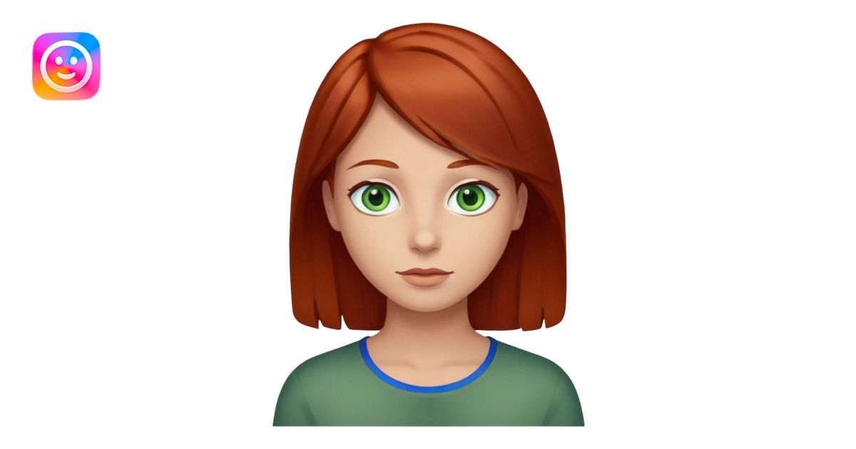 Like the first but her eye green and blue and her hair red that brown ...