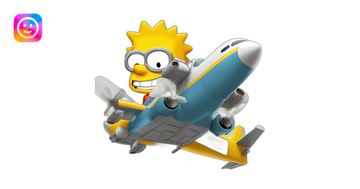 bart simpson en avion emoji | AI Emoji Generator