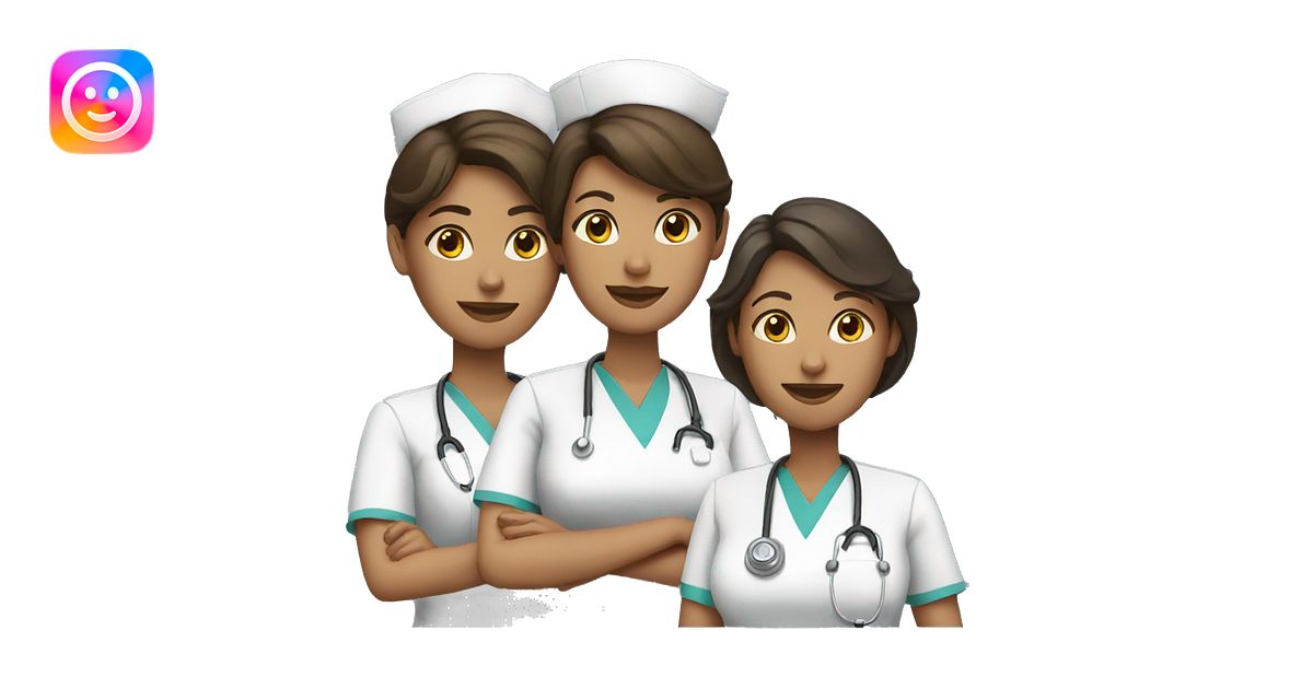 three female nurses emoji | AI Emoji Generator