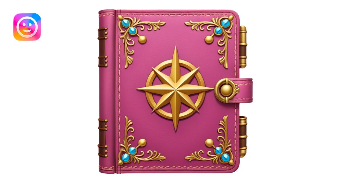 pink spell book emoji | AI Emoji Generator