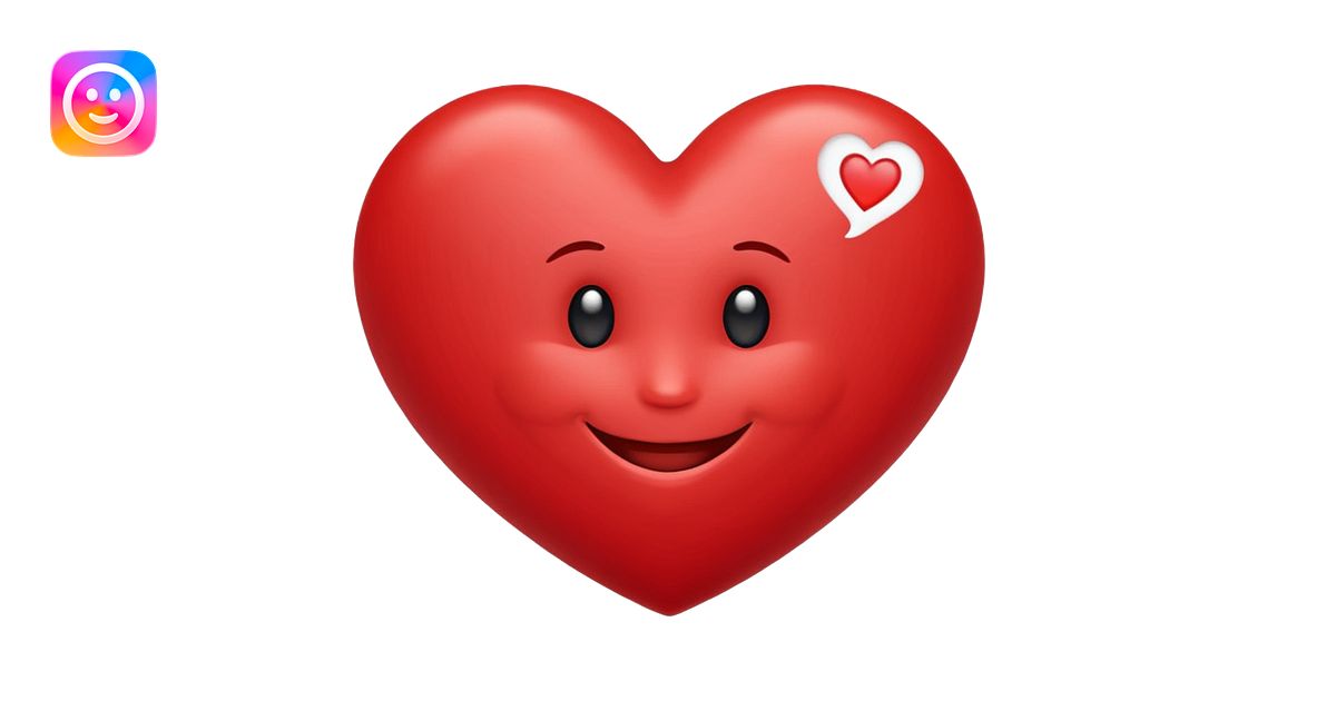 Smiling heart with “I love my QSI Family emoji | AI Emoji Generator