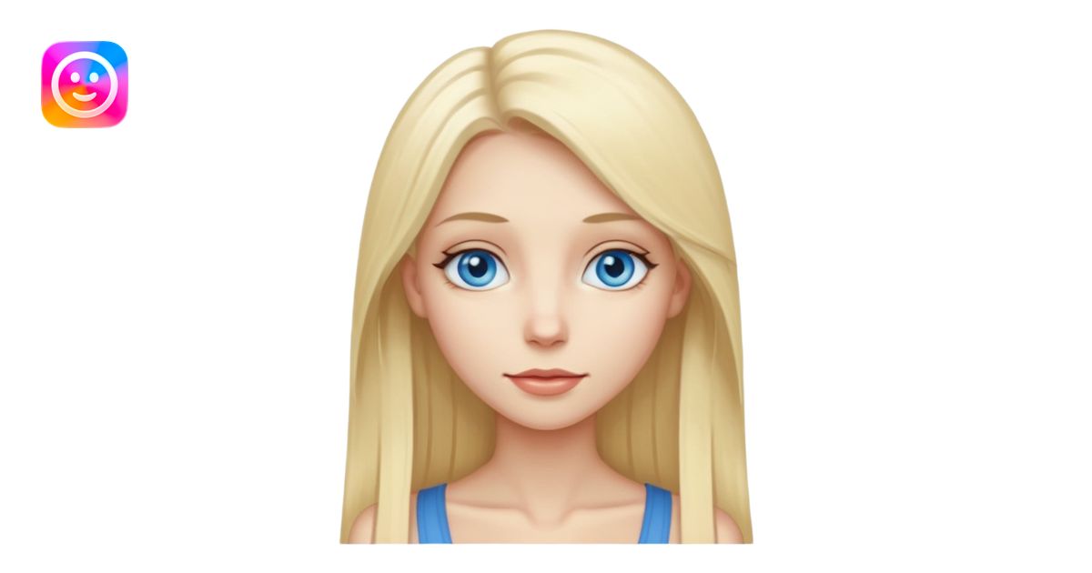 Skinny, sexy, long-pale blonde-har, straight, blue eyes woman emoji ...