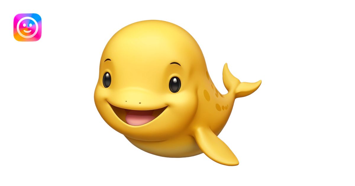 Yellow whale, same as the existing whale emoji but with yellow coloring ...