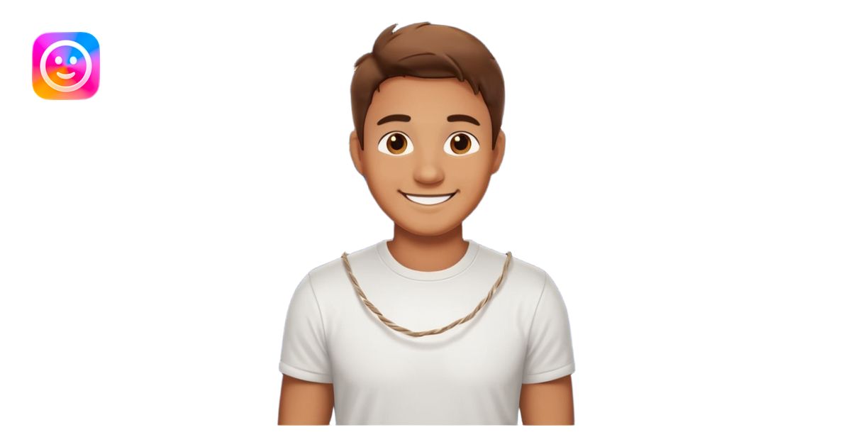 Man posing with lights emoji | AI Emoji Generator