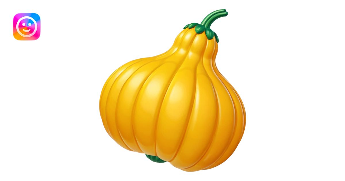 jeff koons style inflatable squash emoji | AI Emoji Generator