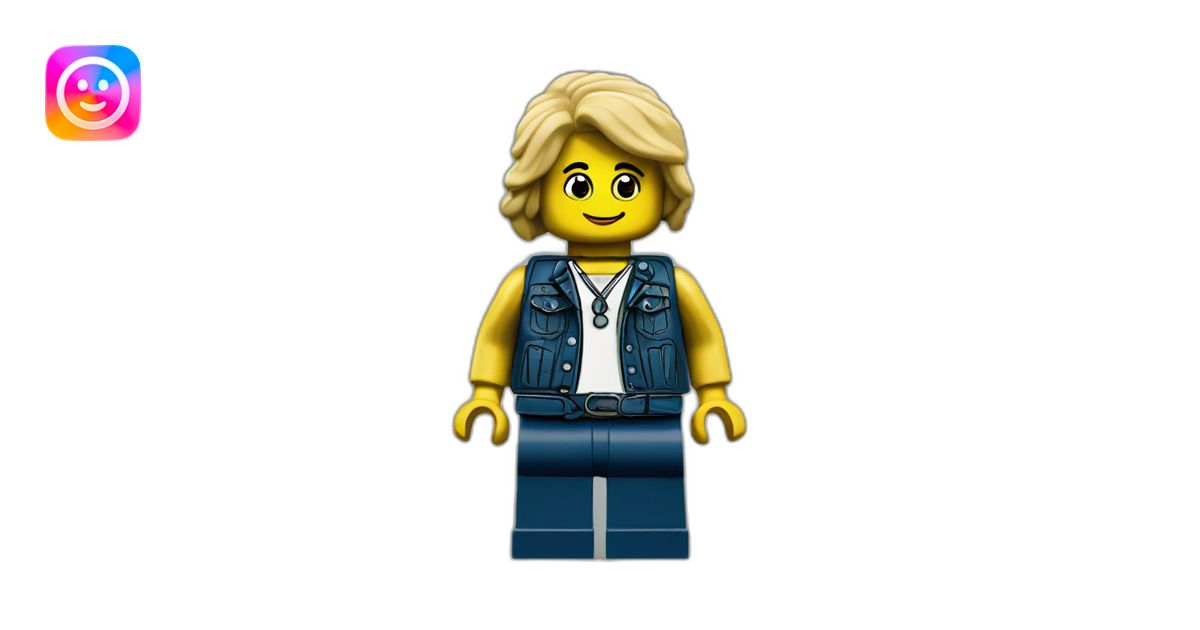 Trans LEGO minifigure emoji | AI Emoji Generator