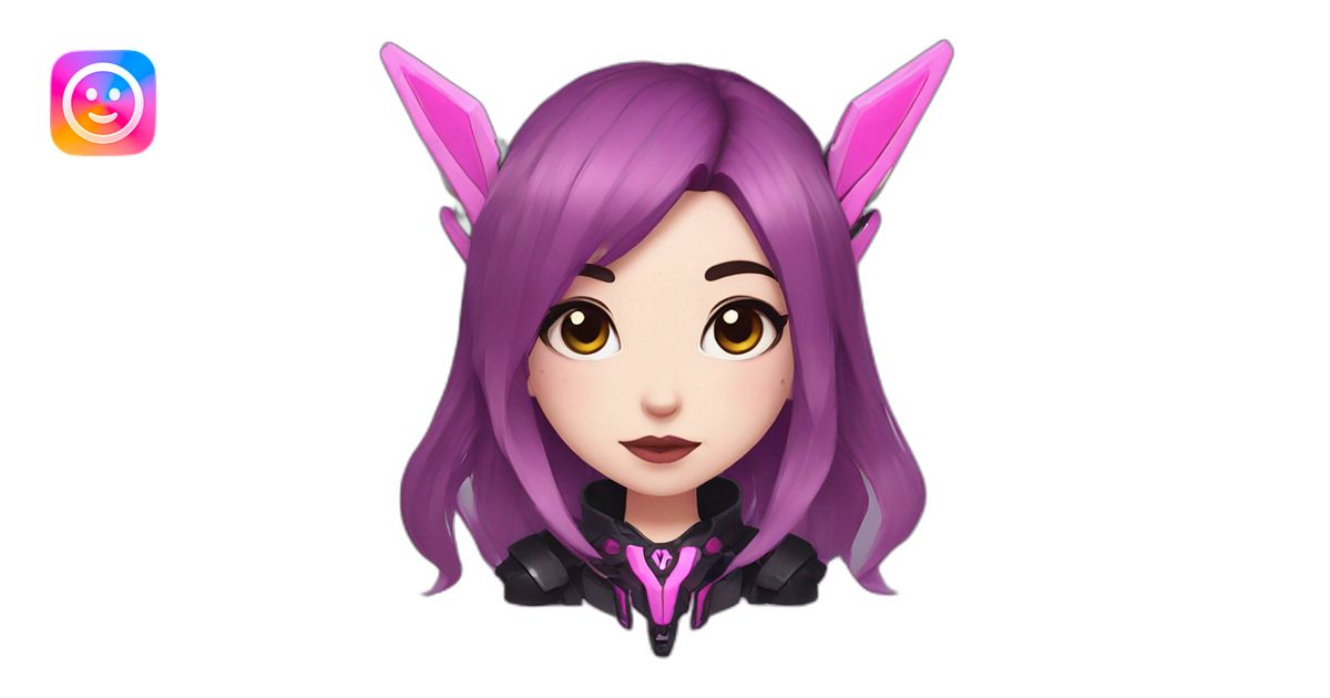 dva,overwatch,goth emoji | AI Emoji Generator