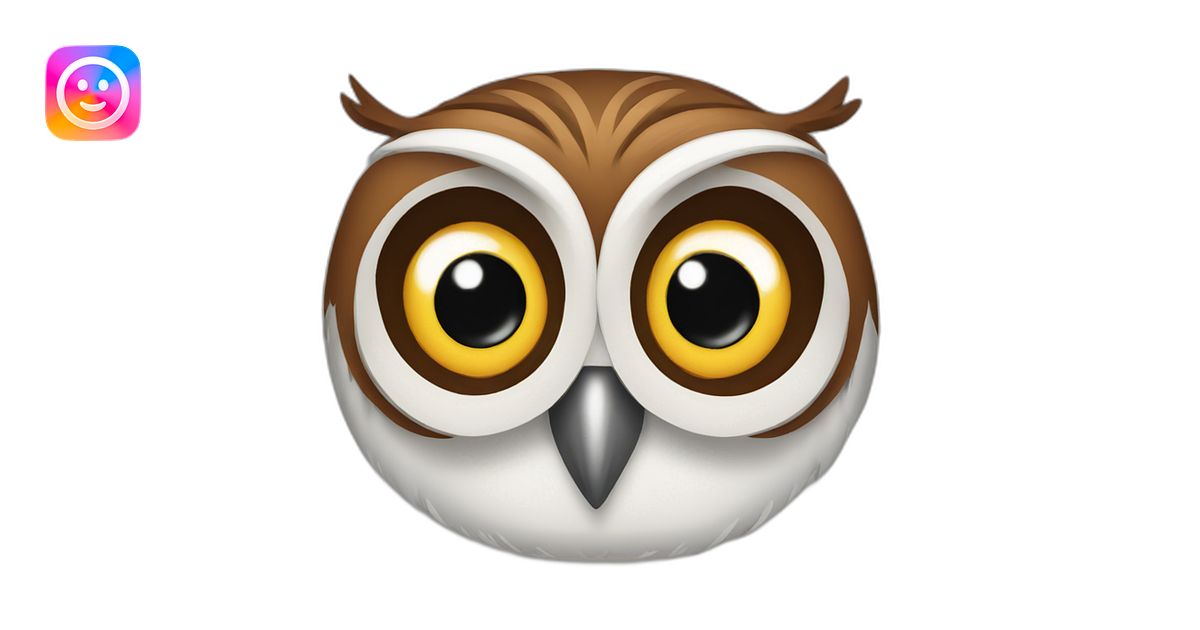 a goofy owl emoji | AI Emoji Generator