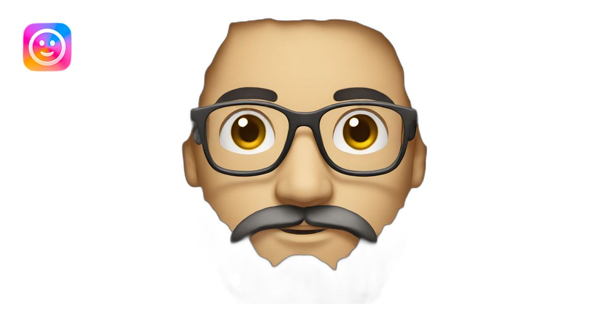 programmer with long beard and glasses emoji | AI Emoji Generator