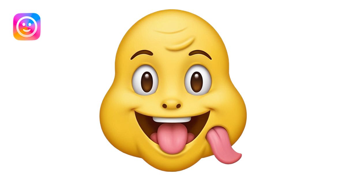 stinky smelly yellow emoji face, cartoon style, tongue out, wavy stink lines emoji | AI Emoji ...